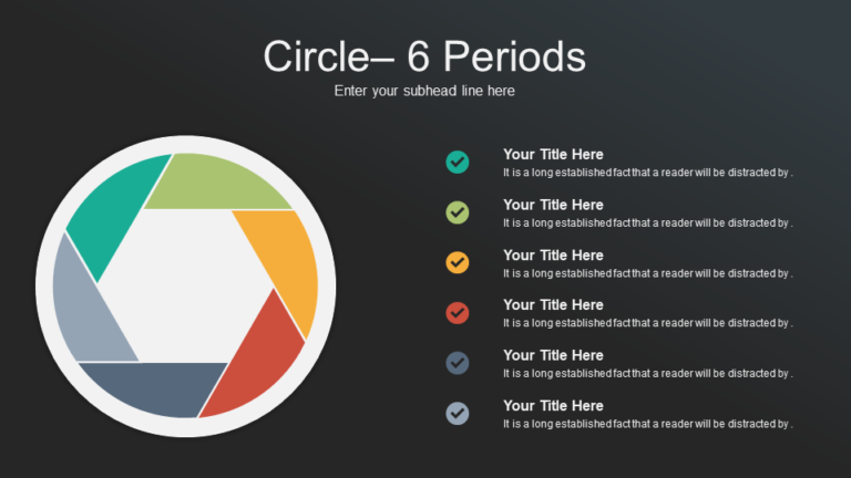 Simple Circle 6 Periods | Free PowerPoint & Google Slides Templates