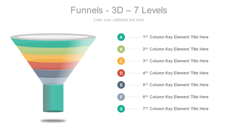 Download Elegant 3D Funnel 7 Levels Design for PPT