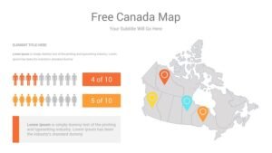 Download Free Canada Map Infographic Design for Presentation
