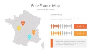 Download [Free] Infographic Map of France for Presentations