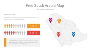Free Saudi Arabia Map Infographic Design Slide Template