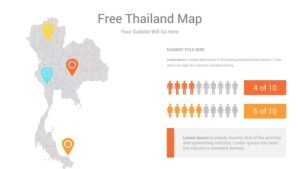 Free Thailand Infographic Map Design for Presentation Slides