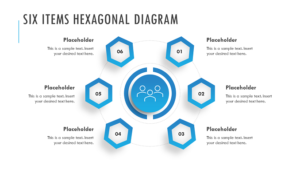[Free] Plain Six Items Hexagon Diagram Template to show Agendas