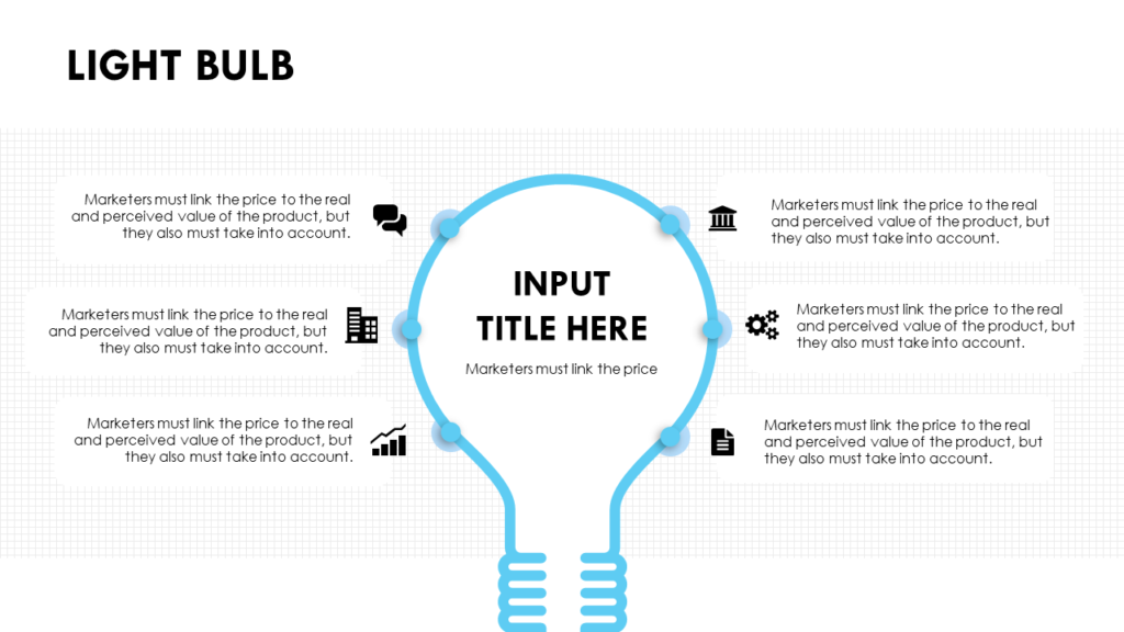 Light bulb with details infographics for presentations