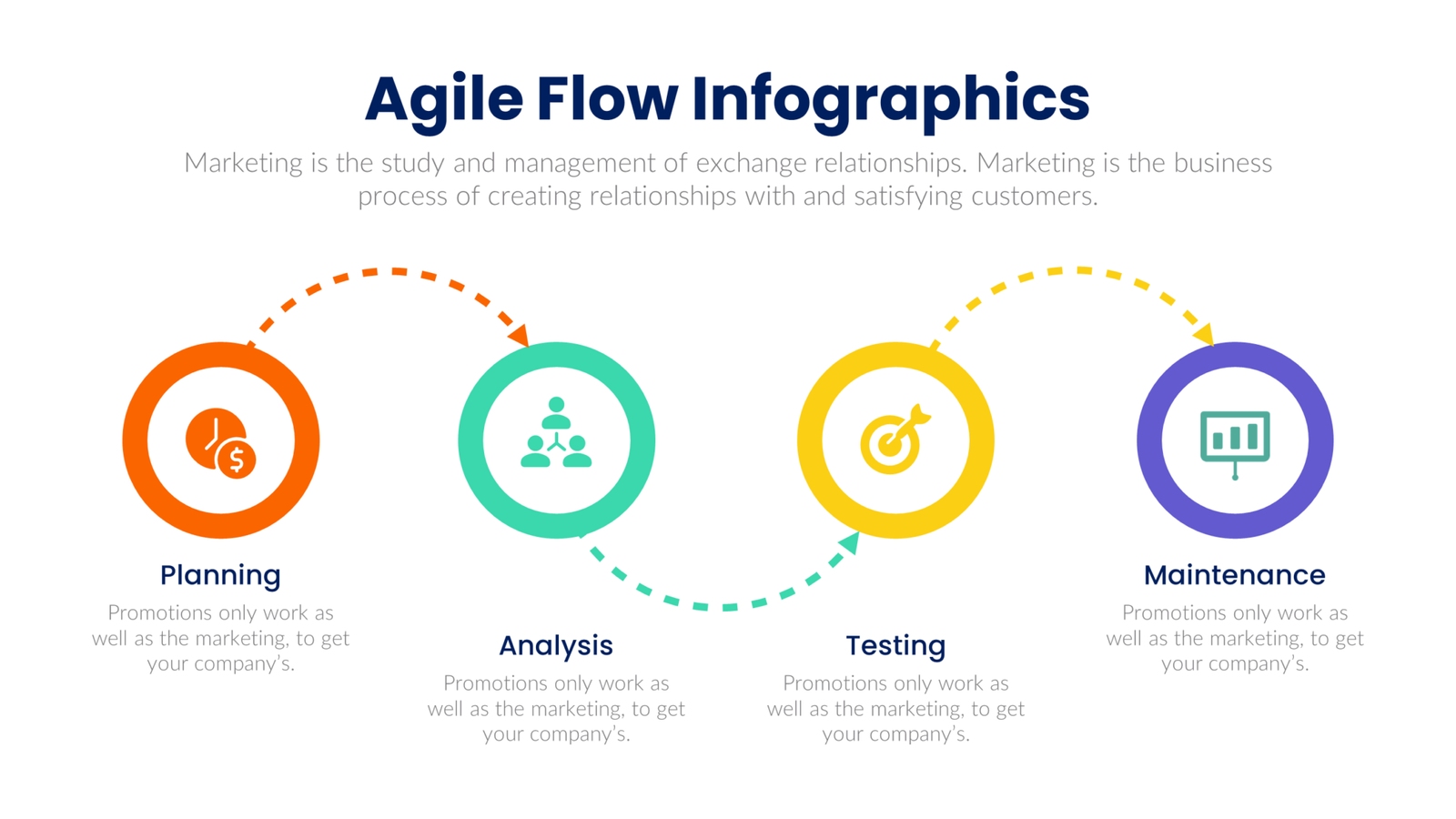 Agile Flow Infographics Free PPT Template