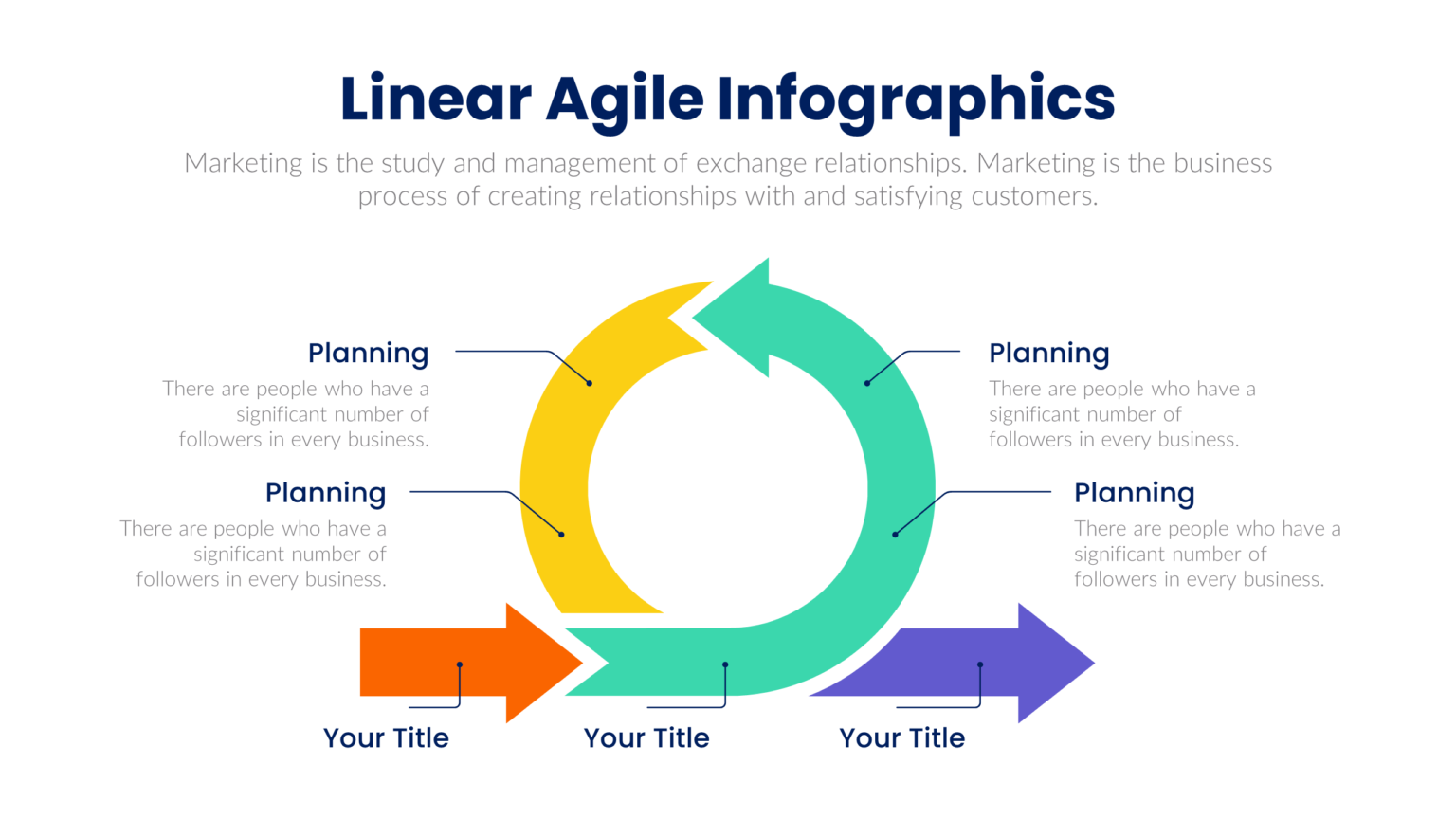 Linear Agile Infographics Design for PPT